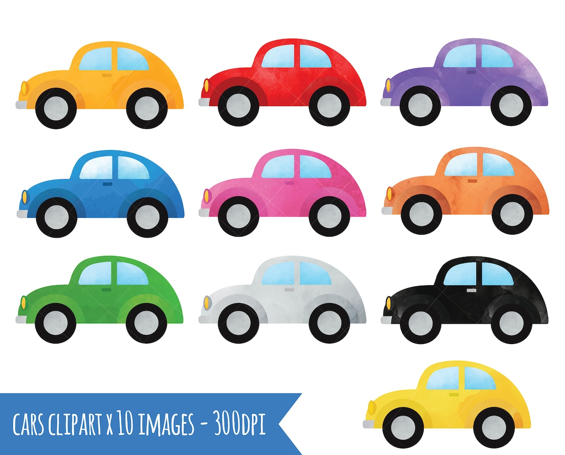 Cars Clipart - Watercolor Automobiles Download - PNG 300dpi Download ...
