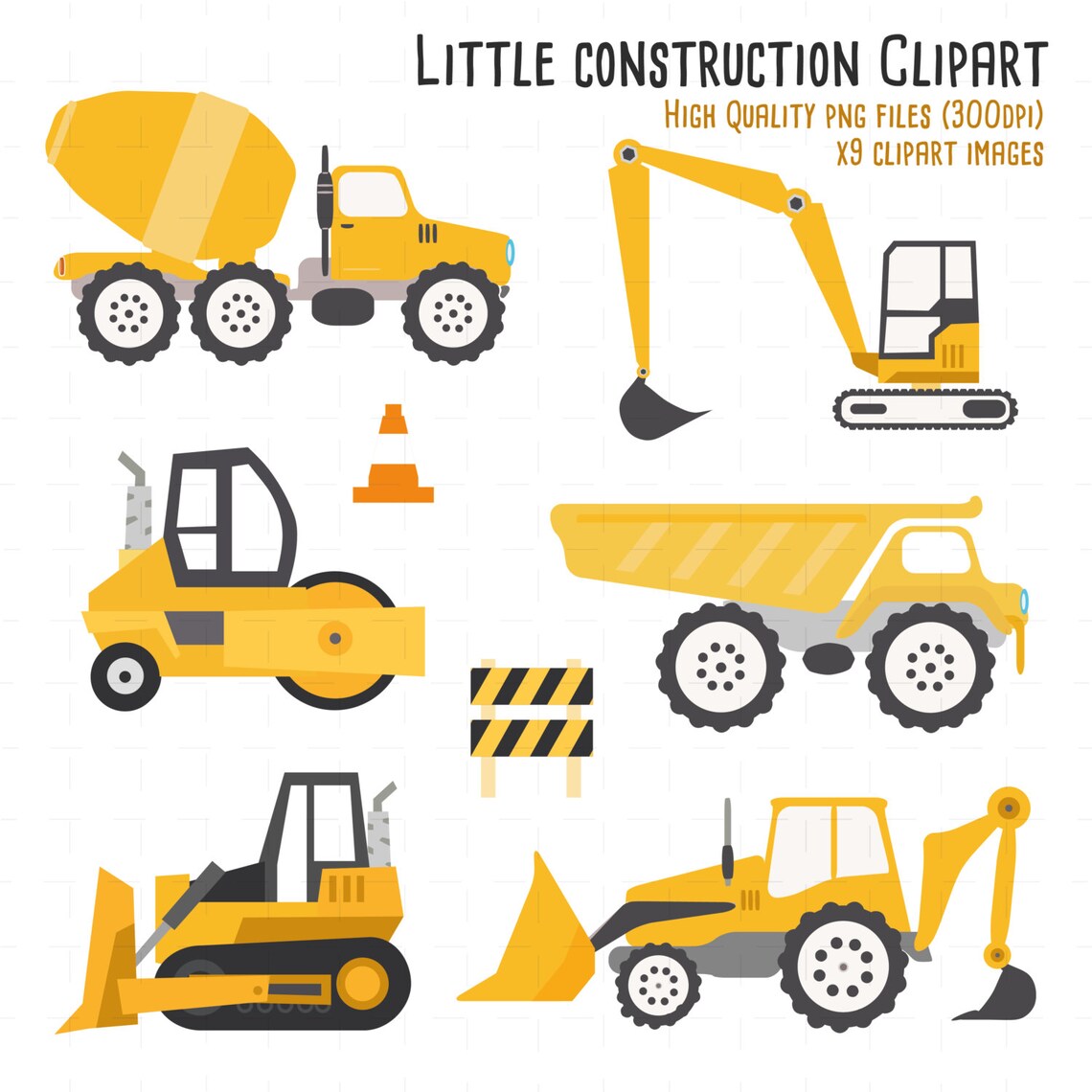 Construction Crew Clipart, 300dpi Transparent Png Files. for Use With ...