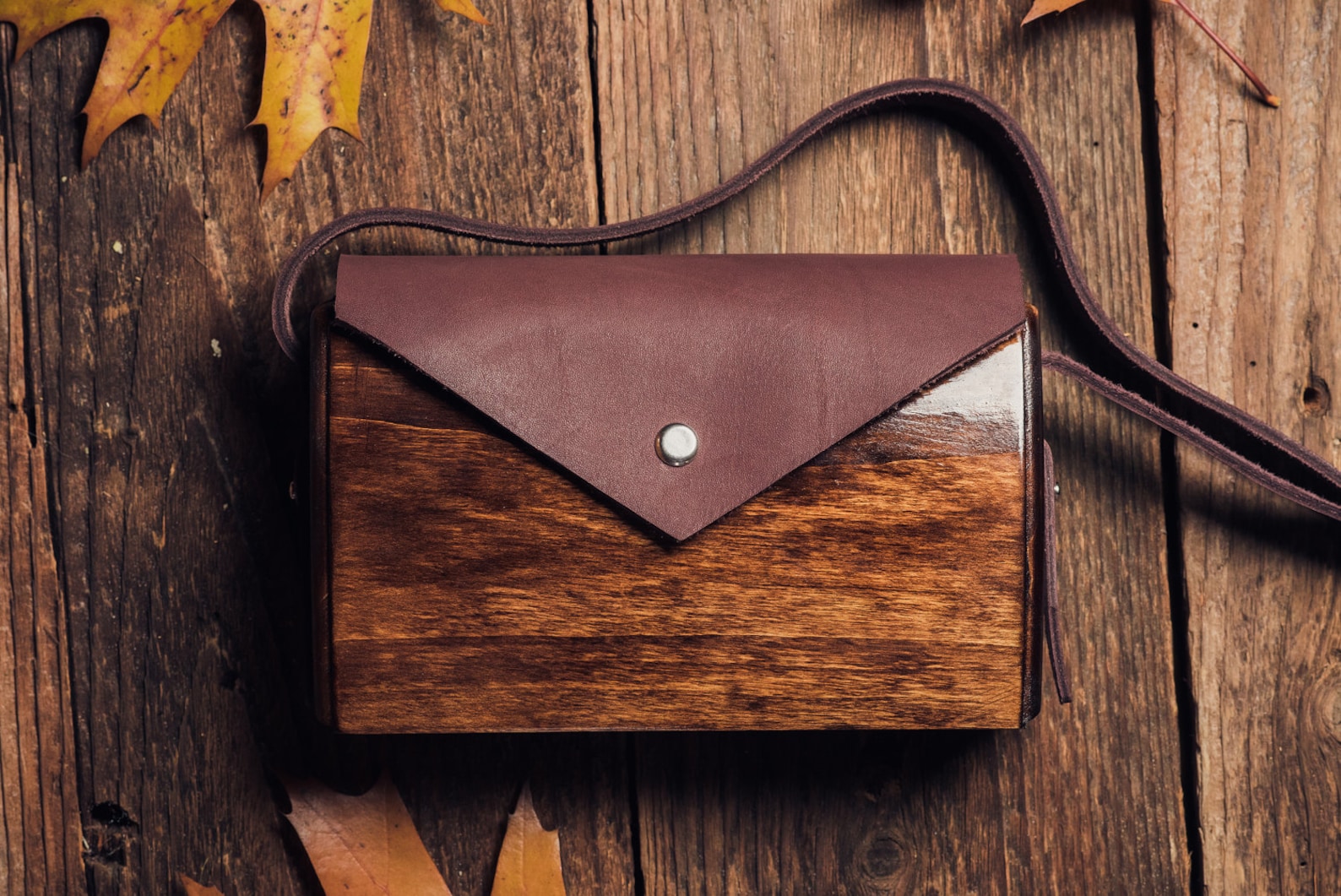 Brown Wooden Bag Purse Wood Handbag Crossbody Bag | Etsy