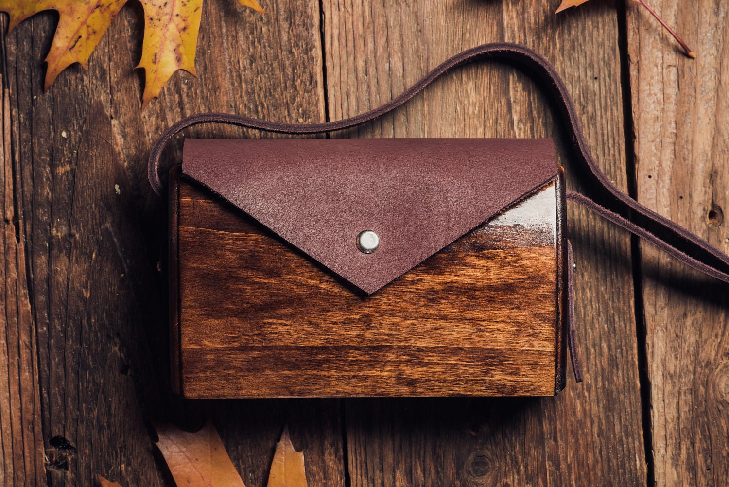 Brown Wooden Bag Purse Wood Handbag Crossbody Bag | Etsy