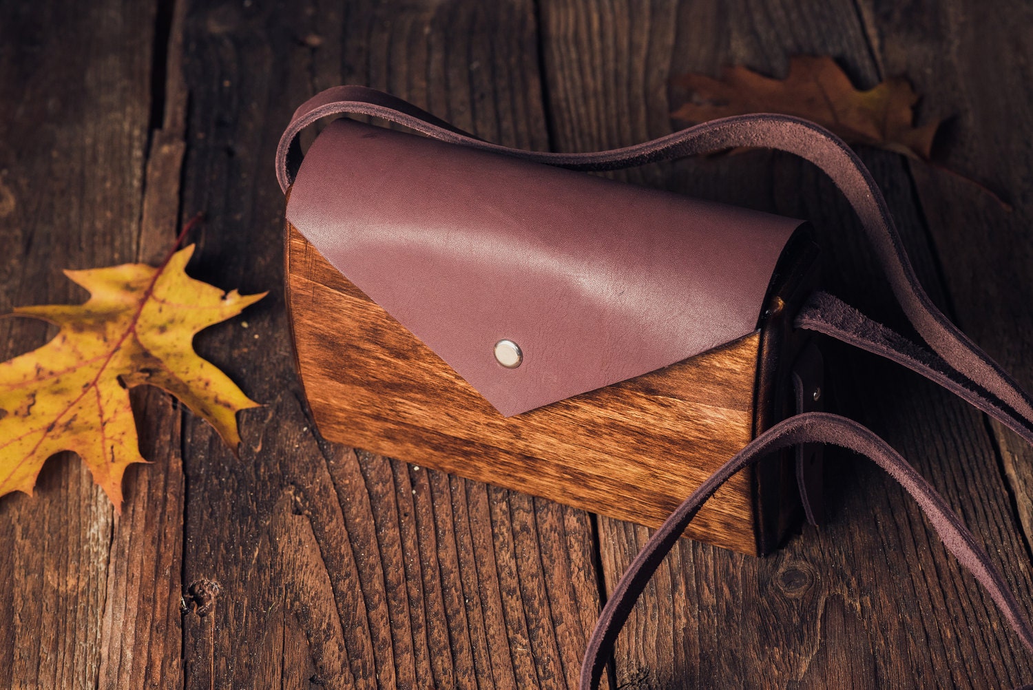 Brown Wooden Bag Purse Wood Handbag Crossbody Bag | Etsy