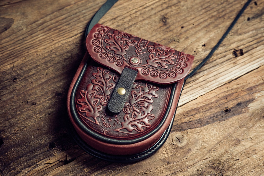 Small Dark Red Leather Shoulder Bag Crossbody Bag Red Purse Handbag ...