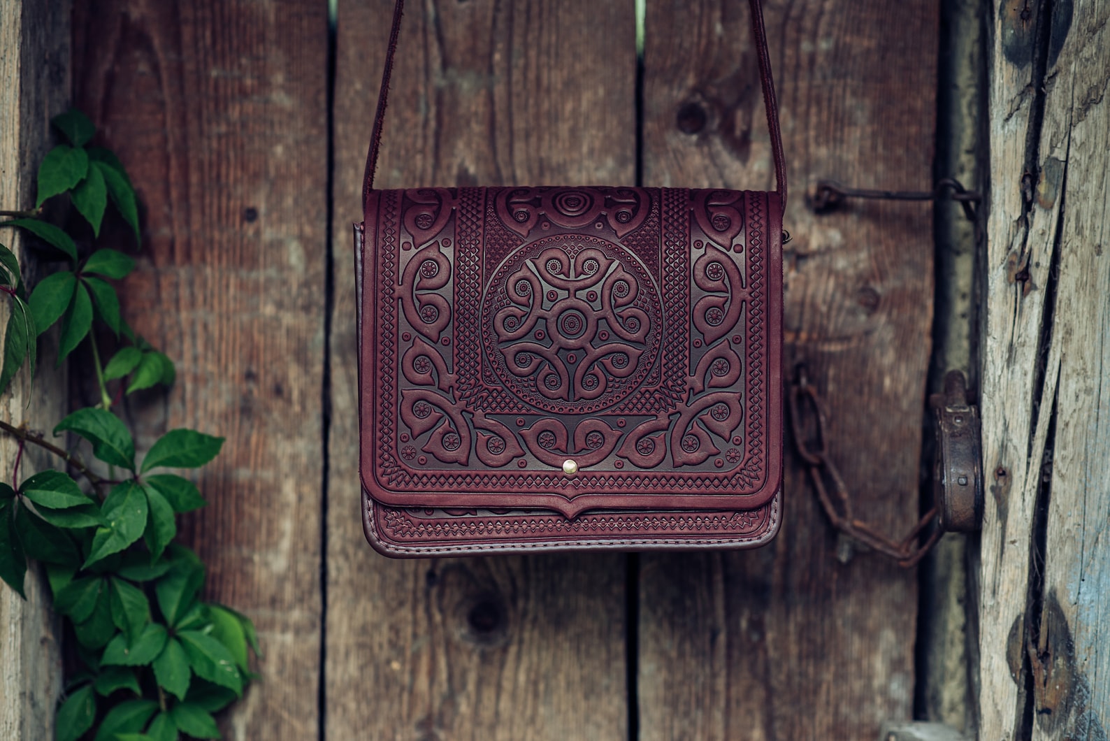 UKRAINIAN Purple Leather Shoulder Bag Crossbody Bag Leather Handbag ...