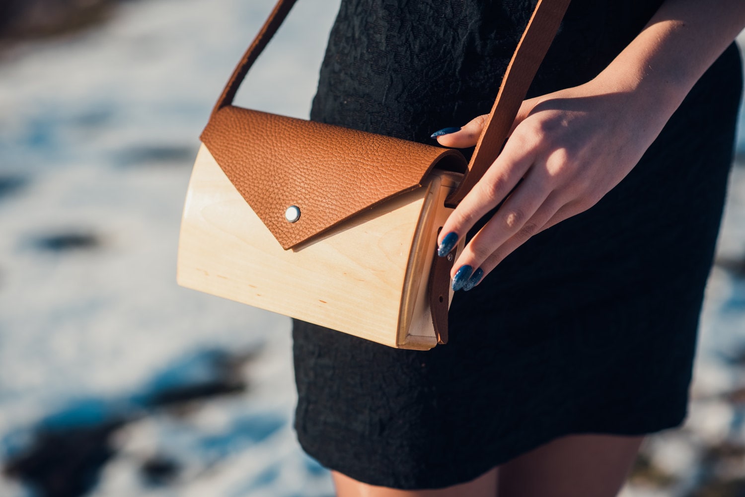 Brown Wooden Bag Purse Wood Handbag Crossbody Bag | Etsy