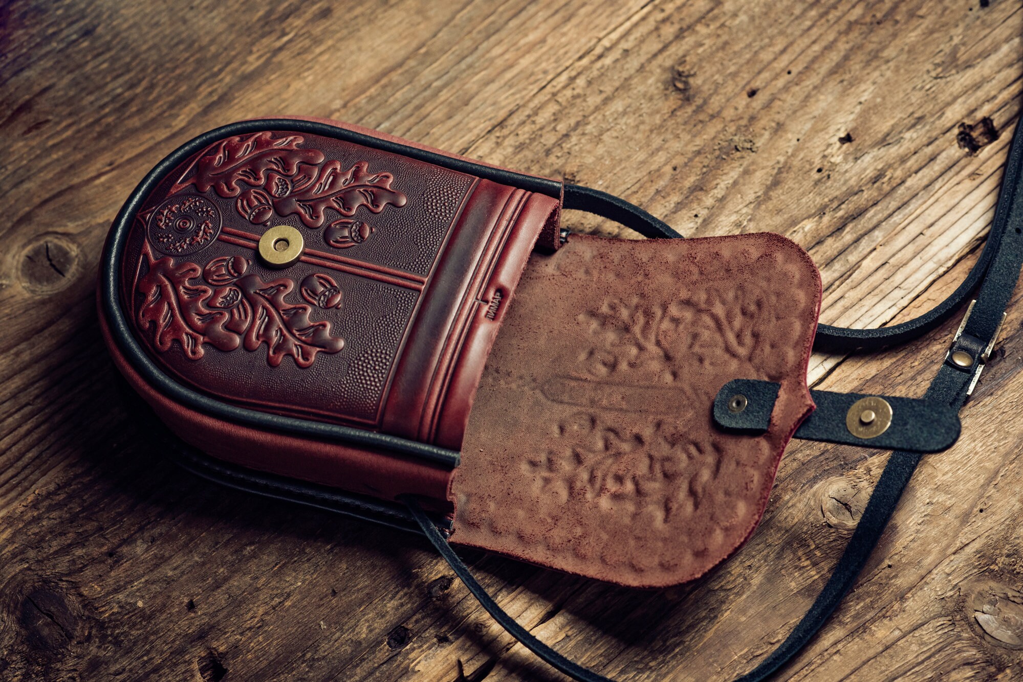 Small Dark Red Leather Shoulder Bag Crossbody Bag Red Purse - Etsy