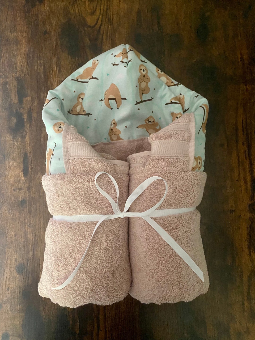 Small or Large Sloth Hooded Towel for Babies Toddlers Kids - Etsy