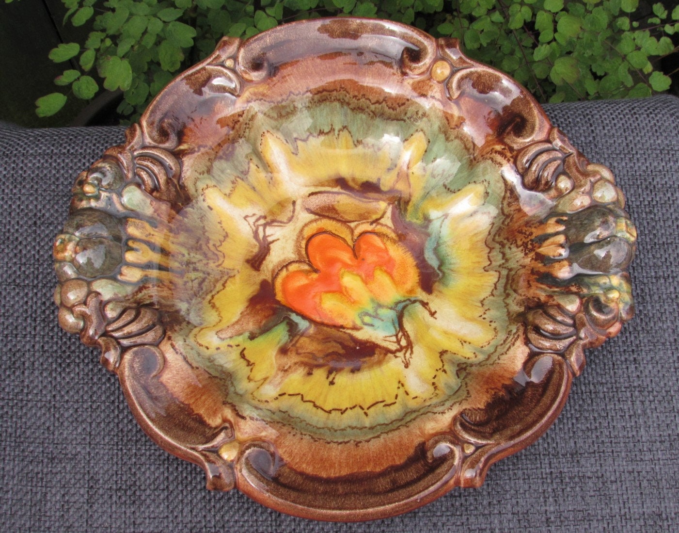 1930s Dumler & Breiden Uranium drip-glaze bowl Baskets & Bowls Home ...