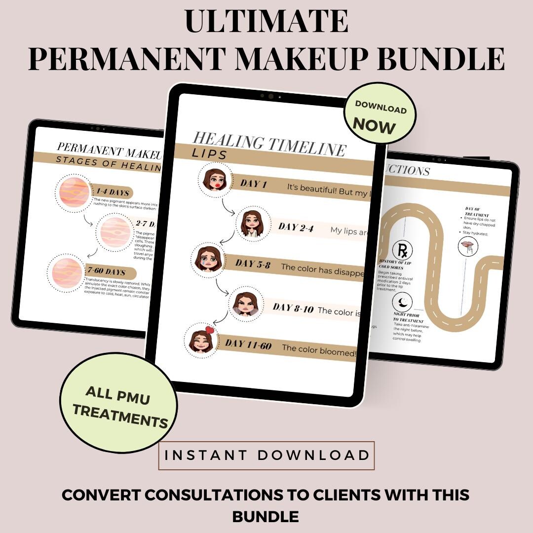 Permanent Makeup Beforecare & Aftercare Instructions | Digital Download ...