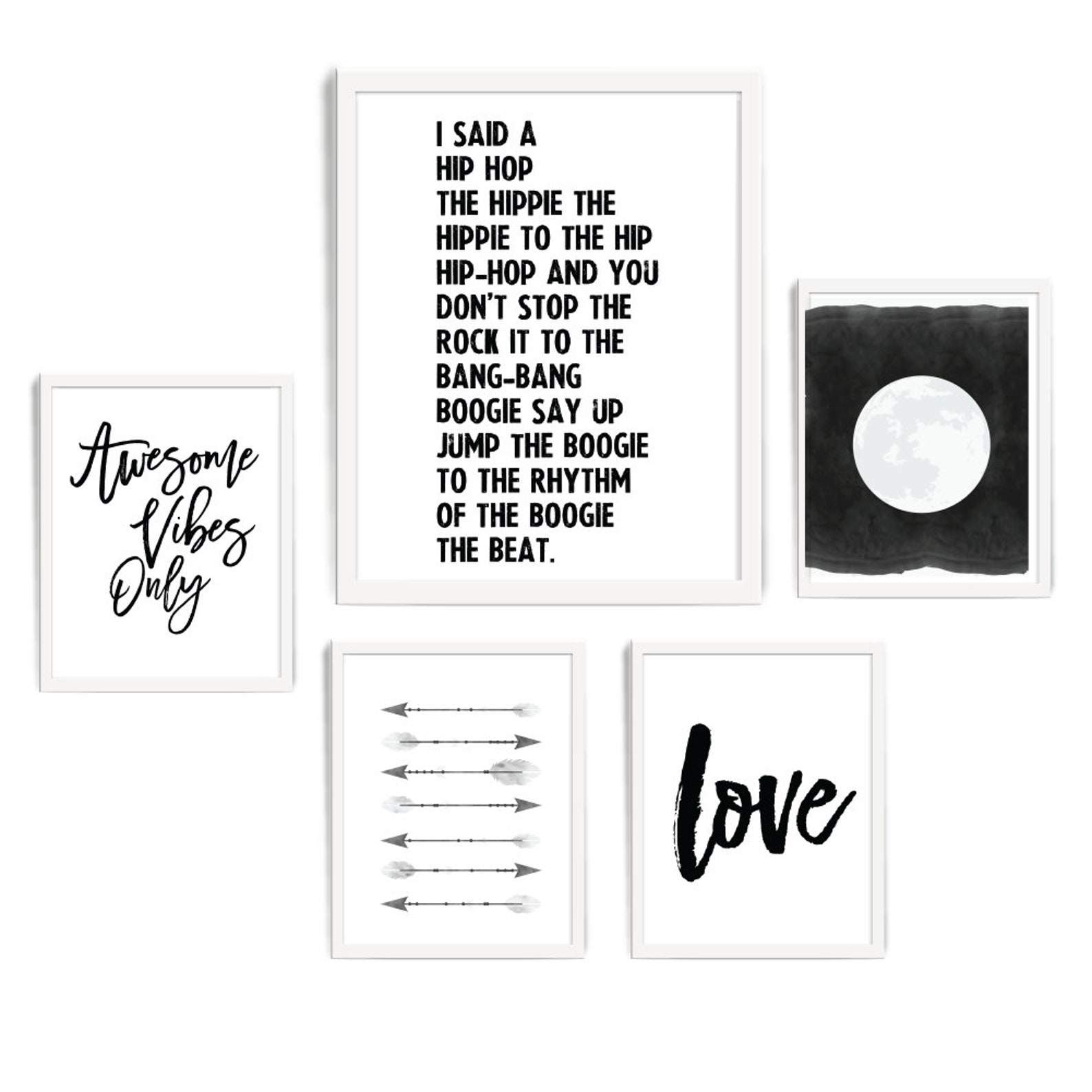 I Said a Hip Hop, the Hippie the Hippe, Rap Lyrics Quote, Art Digital ...