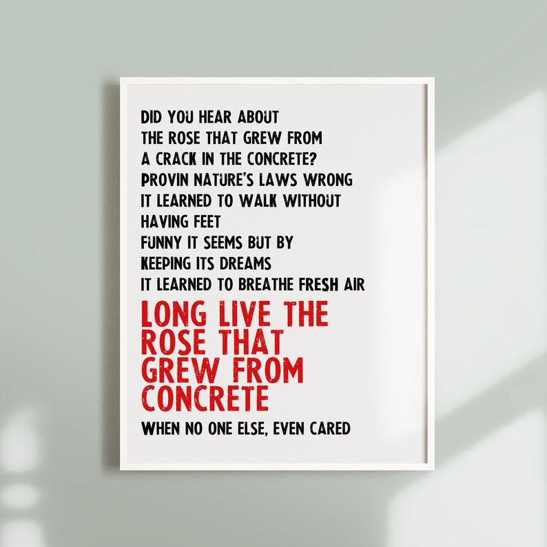 Hip Hop Printable Rap Music Hip Hop Lyrics Tupac Poster A | Etsy