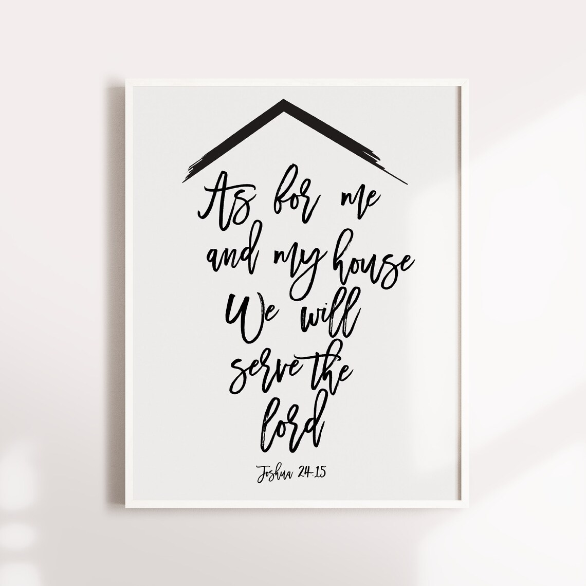 Joshua 24:15 Printable Bible verse As for me and my house | Etsy