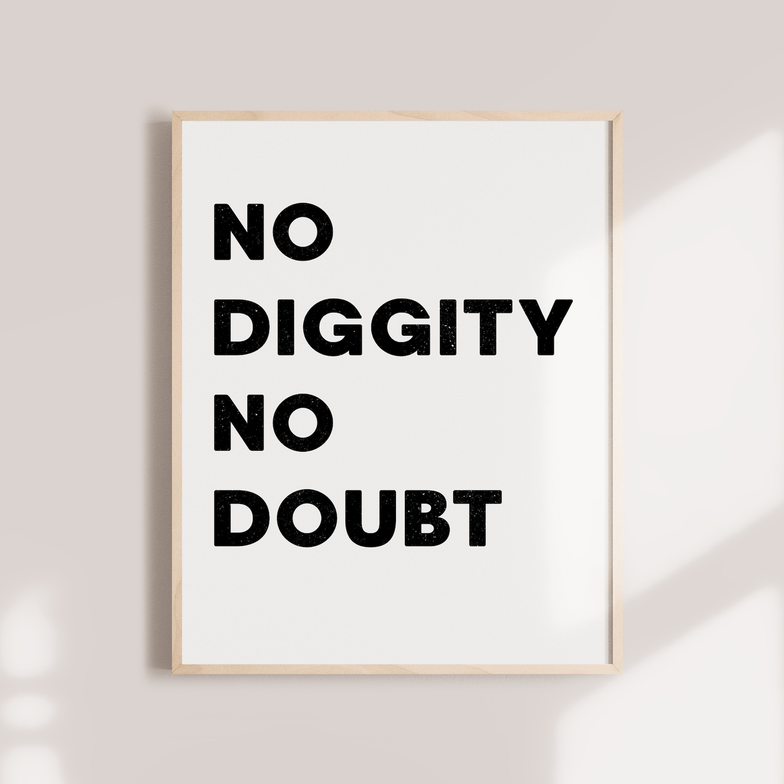 No diggity hip hop Rap Lyrics Quote Art Digital Wall Print | Etsy