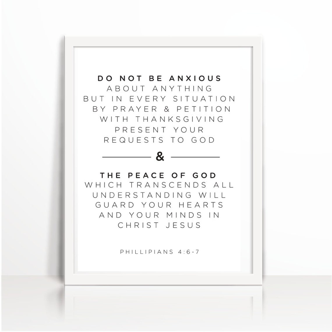 Do Not Be Anxious Scripture Bible Verse Printable Art - Etsy