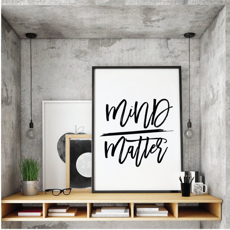 Mind Matter, Motivational Wall Print, Home Decor, Printable, Wall Art ...