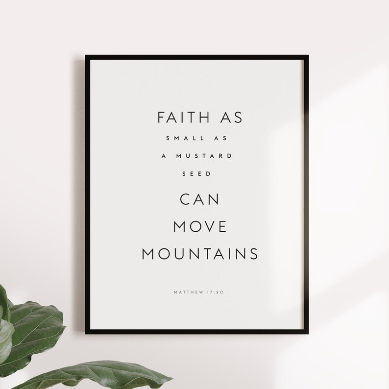 Faith as Small as Mustard Seed Scripture Printable Bible - Etsy