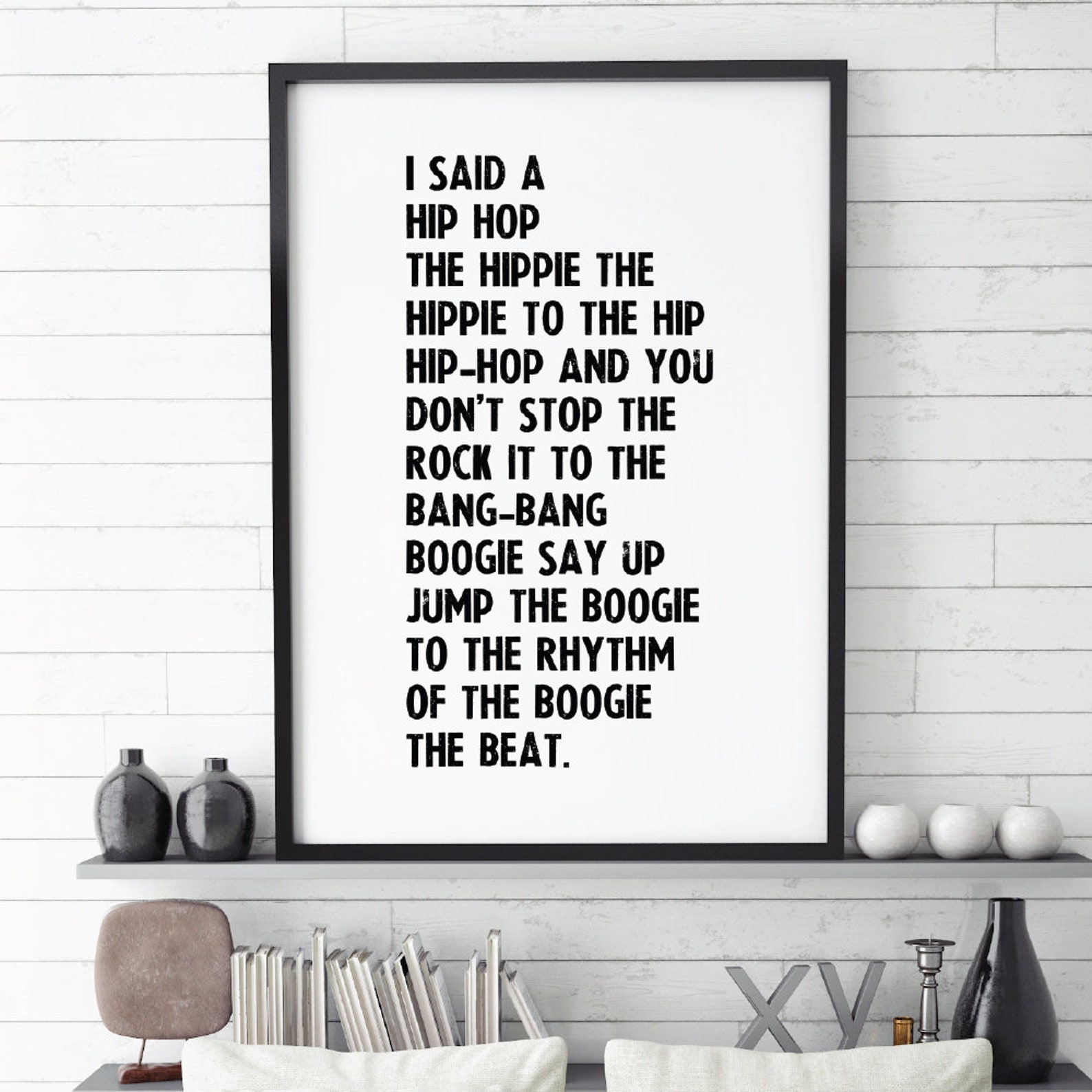 I Said a Hip Hop, the Hippie the Hippe, Rap Lyrics Quote, Art Digital ...