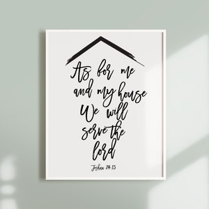 Joshua 24:15, Printable Bible Verse, as for Me and My House, We Will ...