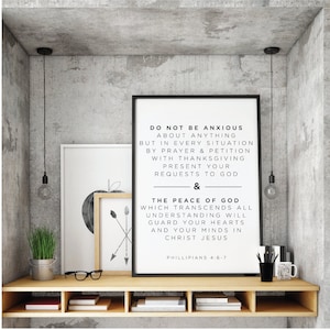 Do Not Be Anxious, Scripture, Bible Verse, Printable Art, Bible Verse ...