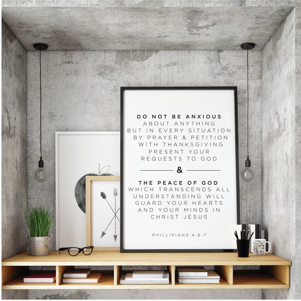 Do Not Be Anxious, Scripture, Bible Verse, Printable Art, Bible Verse ...