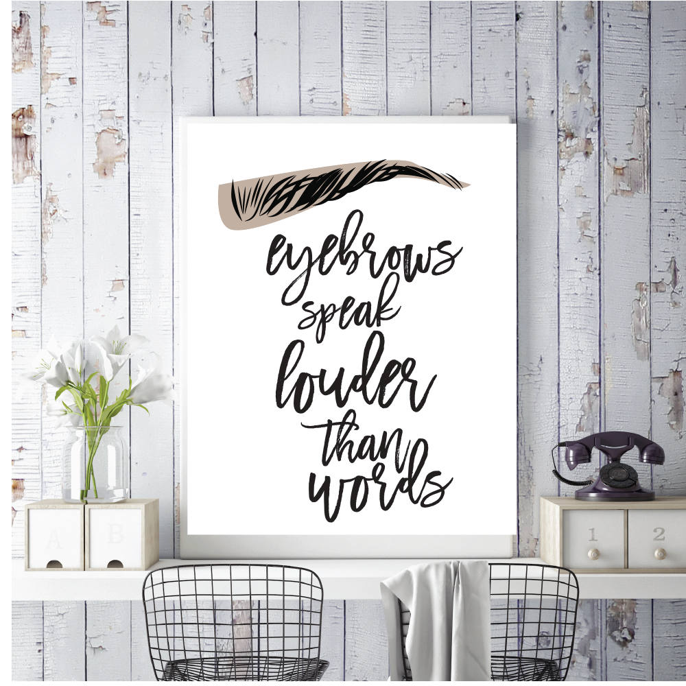 Makeup Print, Printable Set, Beauty Prints, Lashes Print, Printable ...