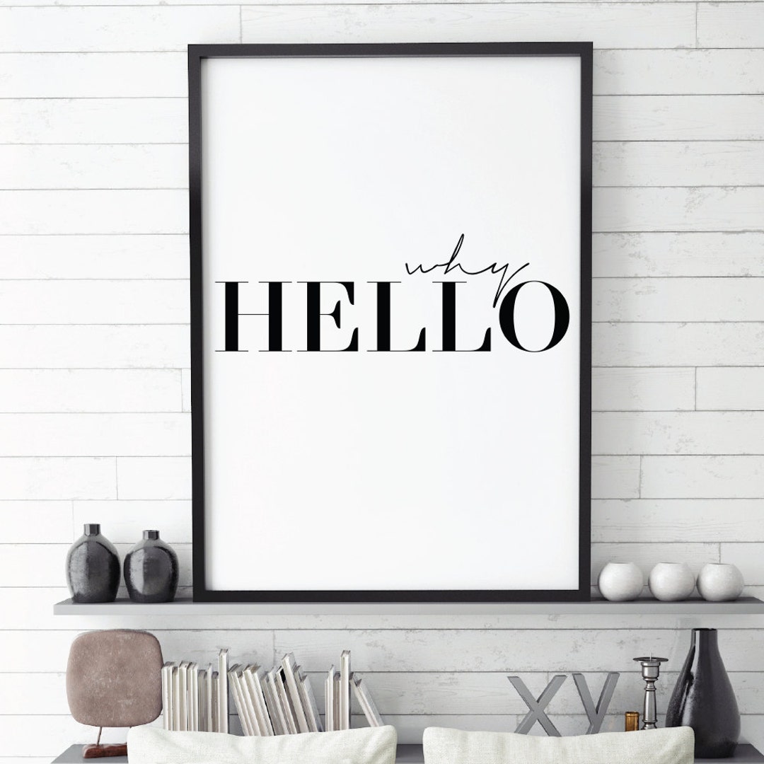 Why Hello, Scandinavian Poster, Affiche Scandinave,printable Entryway ...