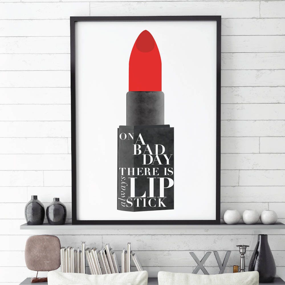 Makeup Print, Printable Set, Beauty Prints, Lashes Print, Printable ...