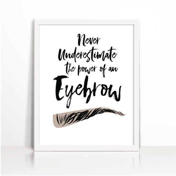 Makeup Print Makeup Decor Eyebrow Print Make up Printables | Etsy