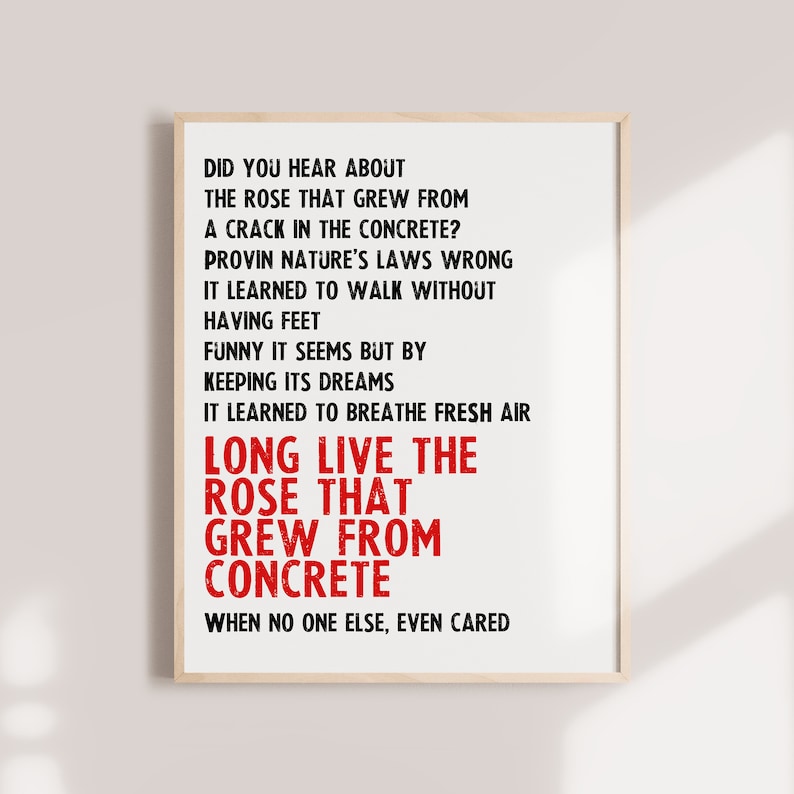 Hip Hop Printable Rap Music Hip Hop Lyrics Tupac Poster A | Etsy