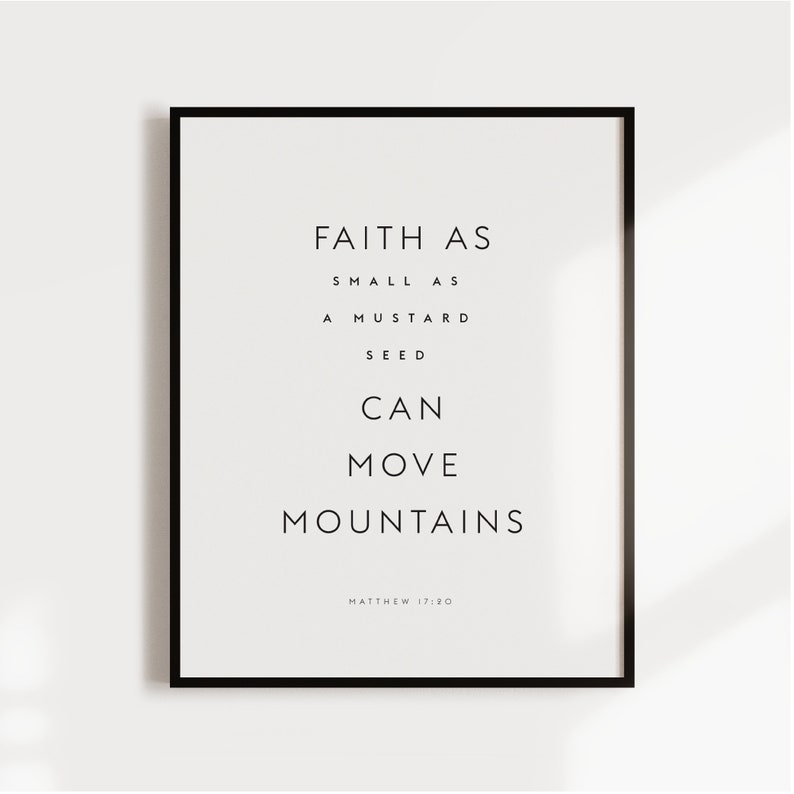 Faith as Small as Mustard Seed Scripture Printable Bible - Etsy