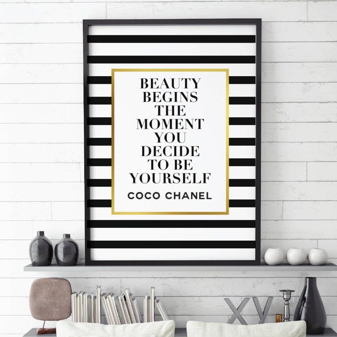 Chanel, Beauty, Coco Chanel Quote, Coco Chanel, Typography , Printables ...