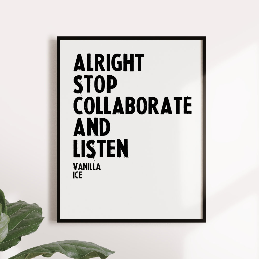 Vanilla Ice Stop Collaborate And Listen