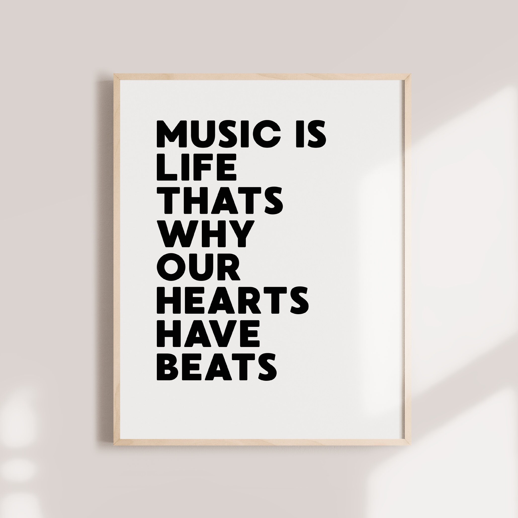 Music is Life Thats Why Our Hearts Have Beats Music Lover - Etsy