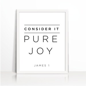 Consider It Pure Joy, Faith, Bible Verse, Verse Printable, James 1 ...