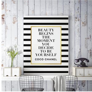 Chanel, Beauty, Coco Chanel Quote, Coco Chanel, Typography , Printables ...