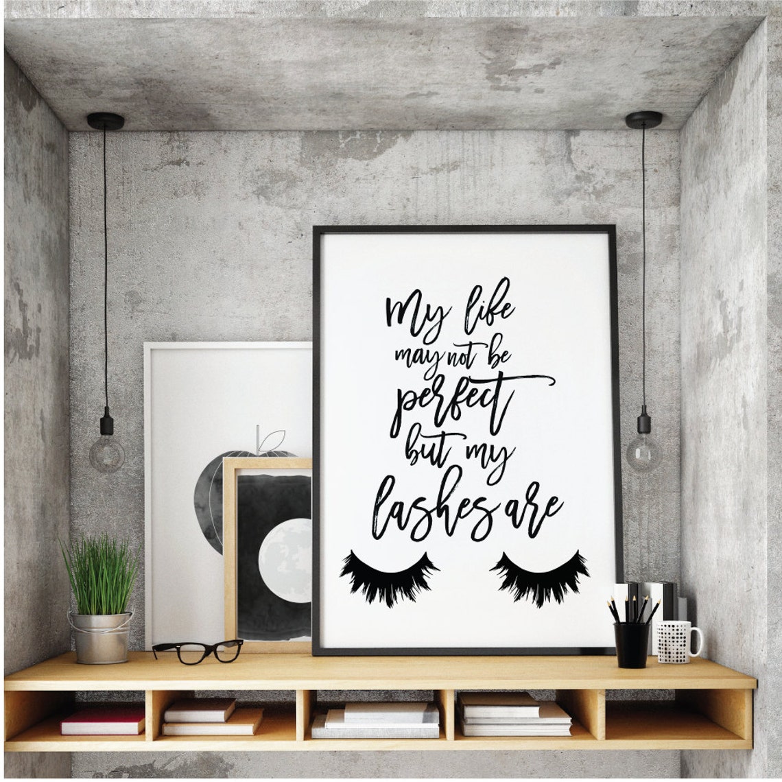 Makeup Print Make up Art Eye Lashes Eyelashes - Etsy