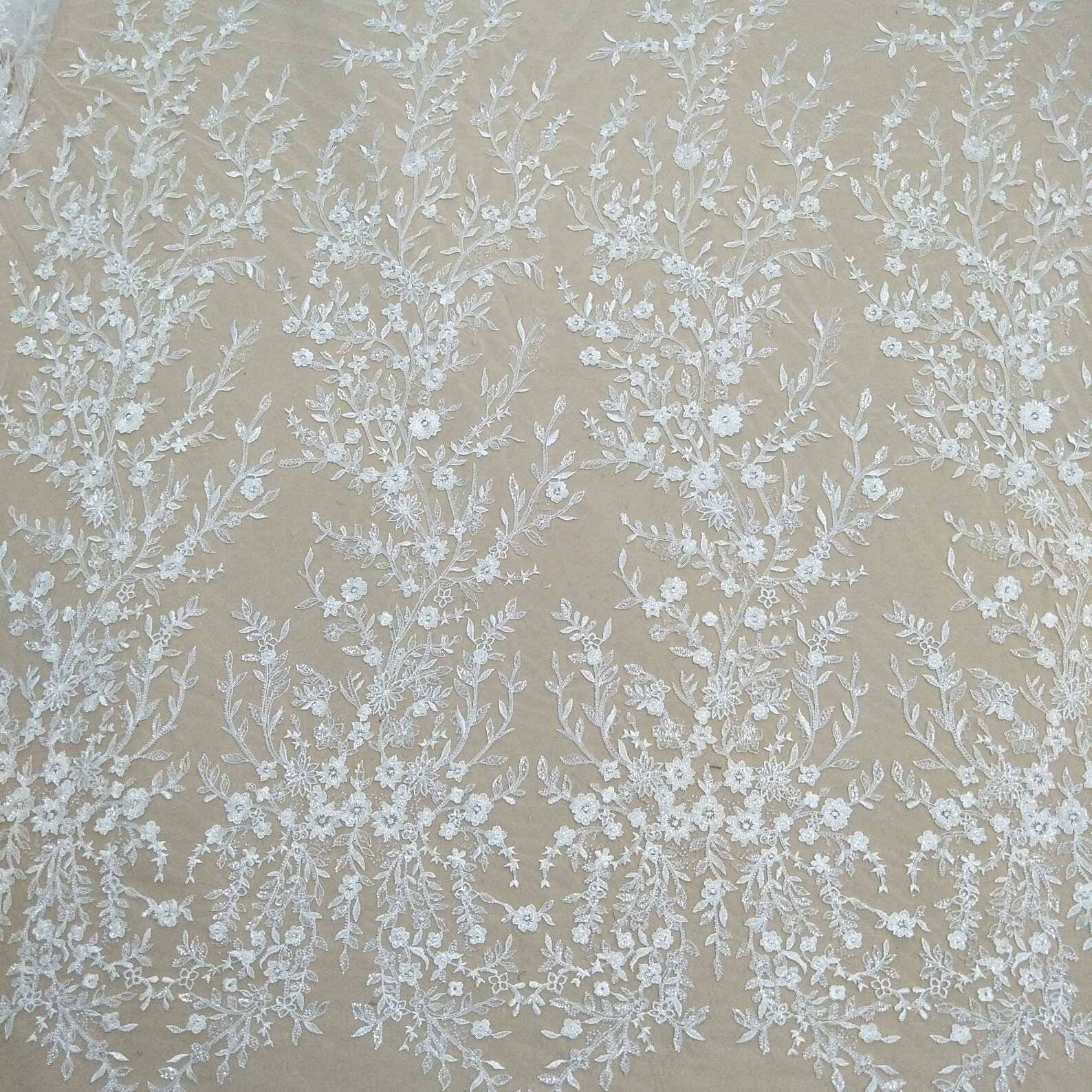 Fashion Flower Beading Lace Fabric 130cm Width Dress Lace - Etsy