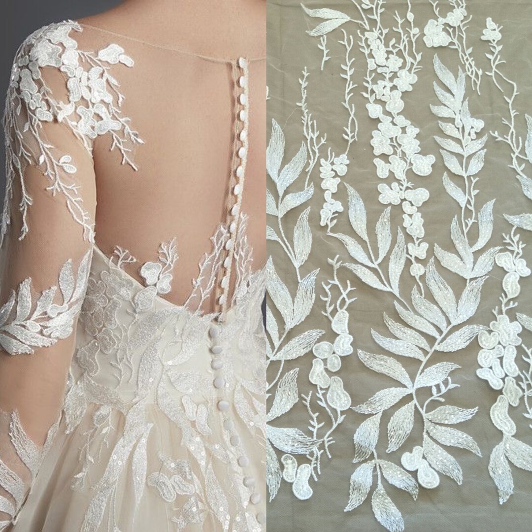 Higher Quality Lace Fabric Mesh Lace 130 Cm Width Floral Lace Guipure ...