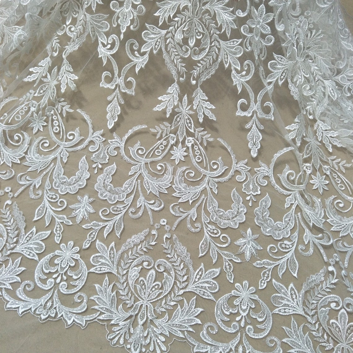 Fashion Wedding Dress Lace Fabric 130cm Bridal Lace With - Etsy