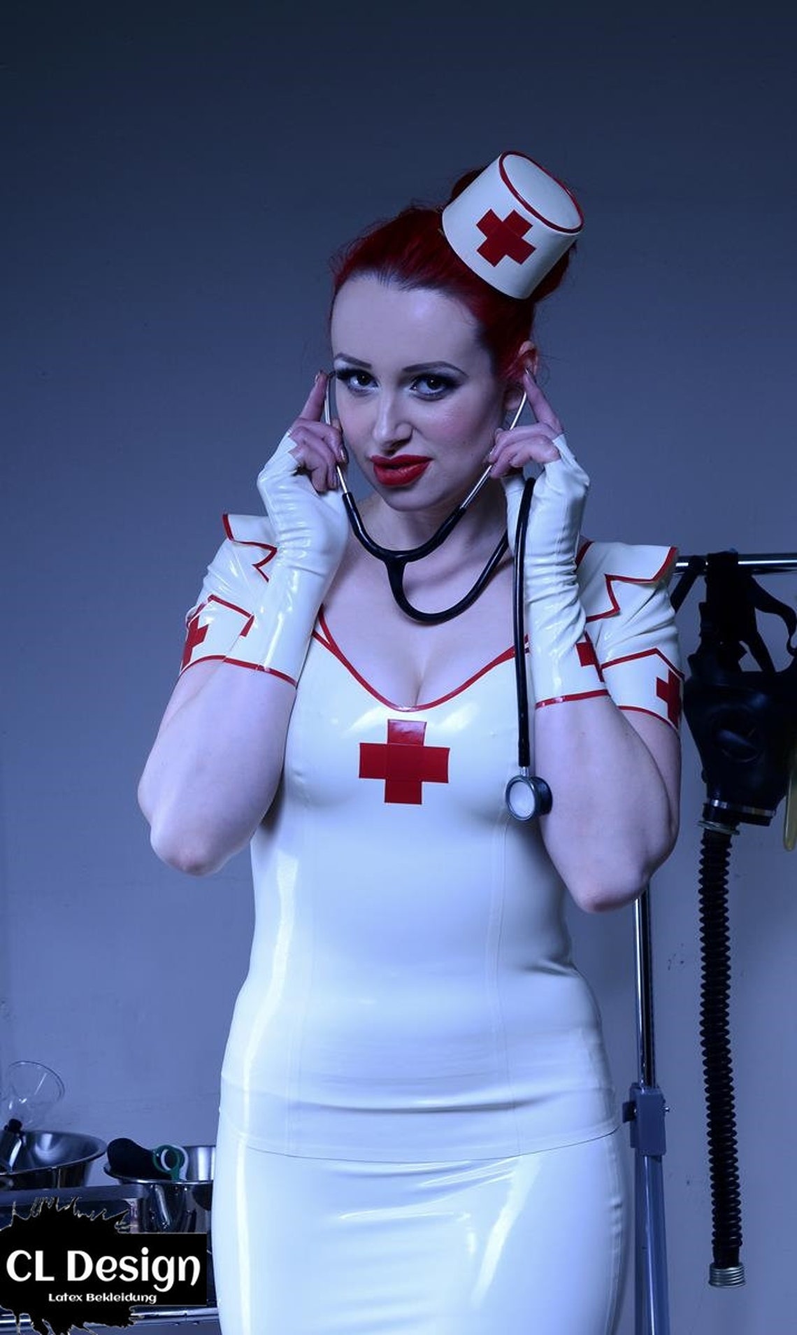 CL Design Latex Nurse Gloves With Halffingers Fetish Rubber - Etsy UK