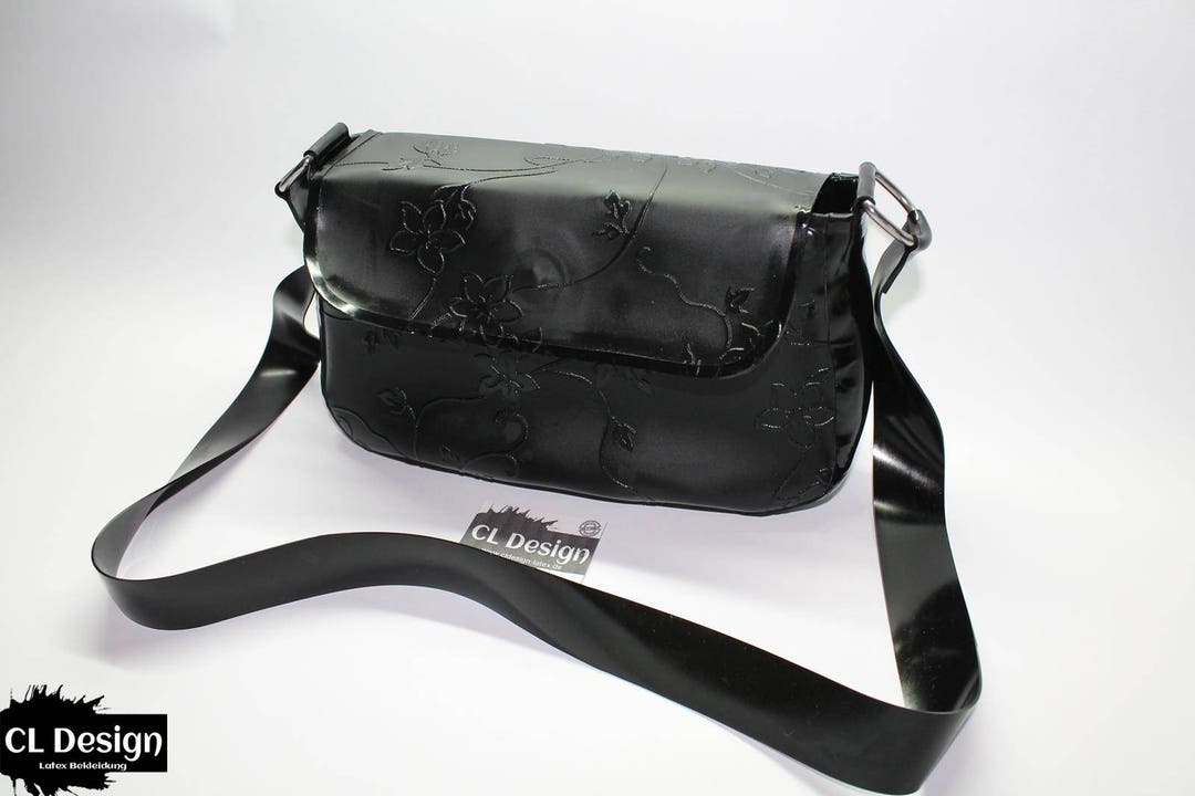 CL Design Exclusive Structured Latex Handbag "flower" Purse With Snaps ...