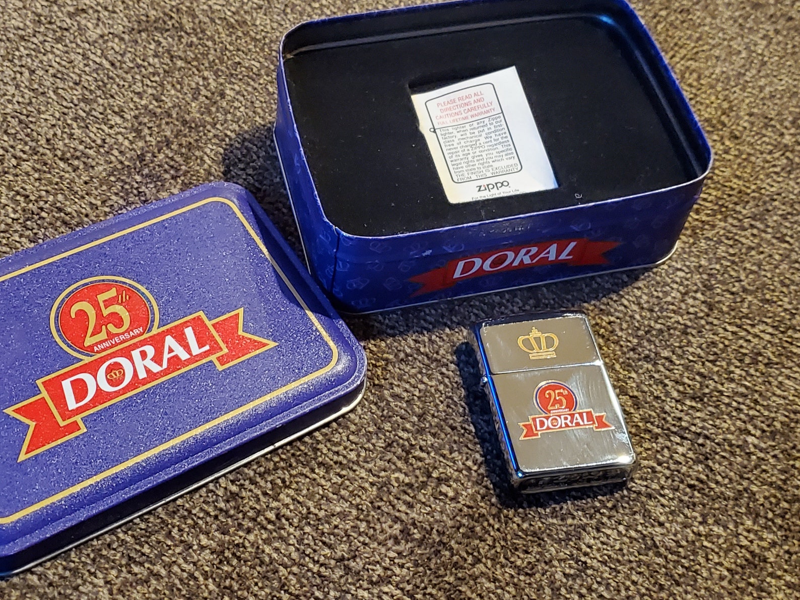 Doral 25th Anniversary Zippo With Tin - Etsy