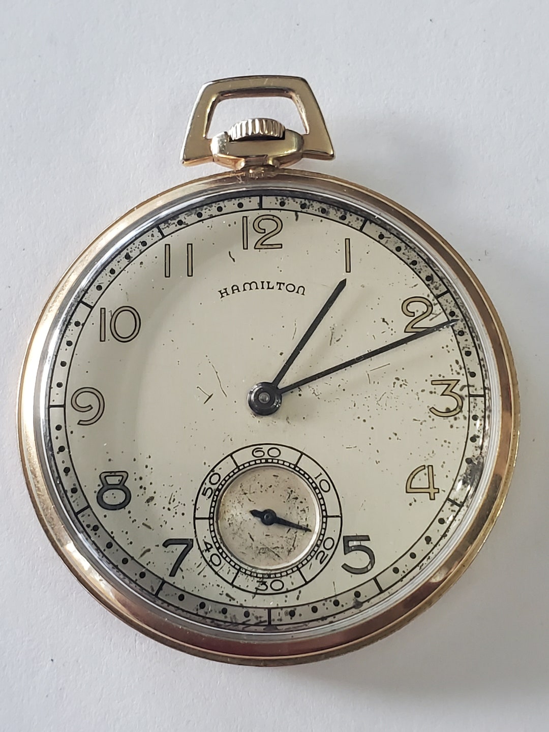 Vintage Hamilton 17 Jewel Pocket Watch 14K Gold Filled - Etsy