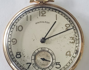 Vintage Pocket Watch-hamilton, Art Deco Dial, 12s, Circa 1923. 17 ...