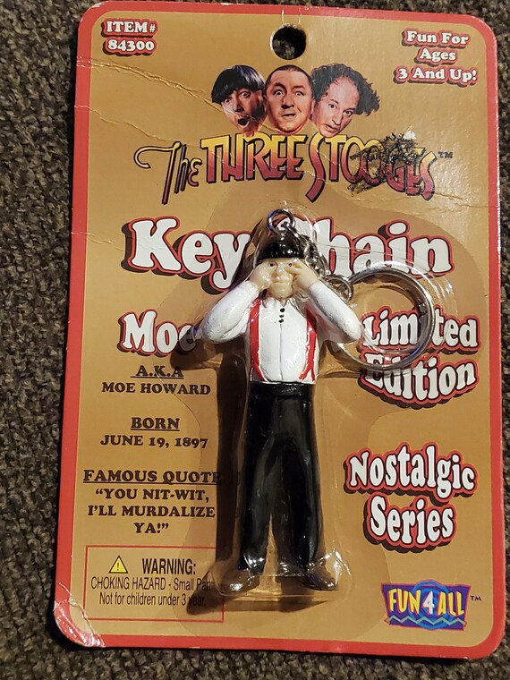 Vintage Three Stooges Keychains - Gem