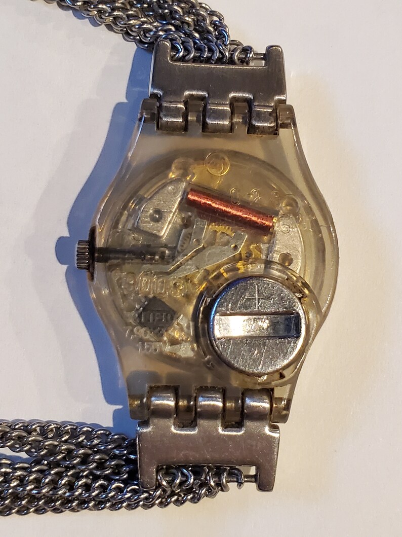 Swatch Watch With Metal Chain Strap small Head - Etsy