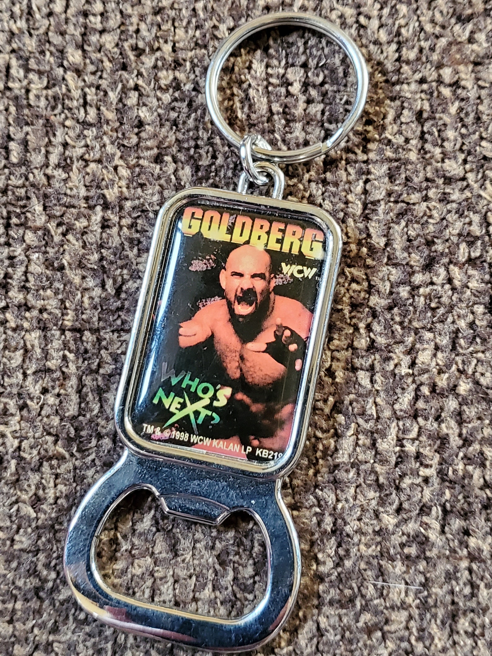 Vintage Goldberg WCW Keychain/bottle Opener and WWF Smack Down Clip ...