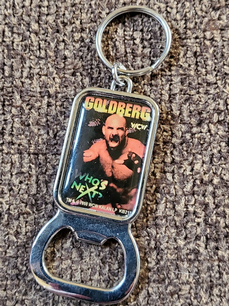 Vintage Goldberg WCW Keychain/bottle Opener and WWF Smack Down Clip ...