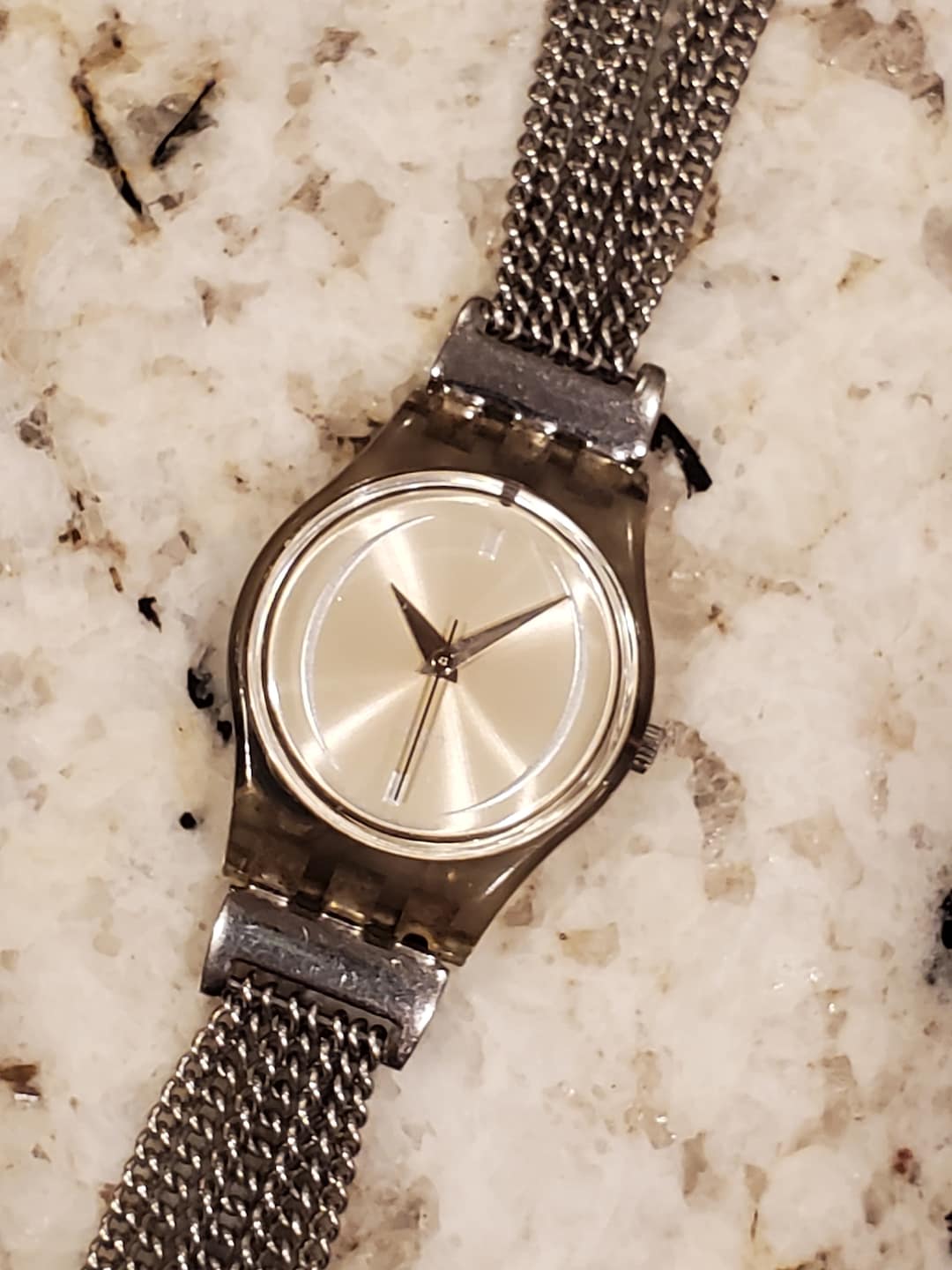 Swatch Watch With Metal Chain Strap (small Head) - Etsy