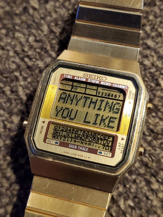 Vintage Seiko D409-500B Digital Databank Watch - Gem