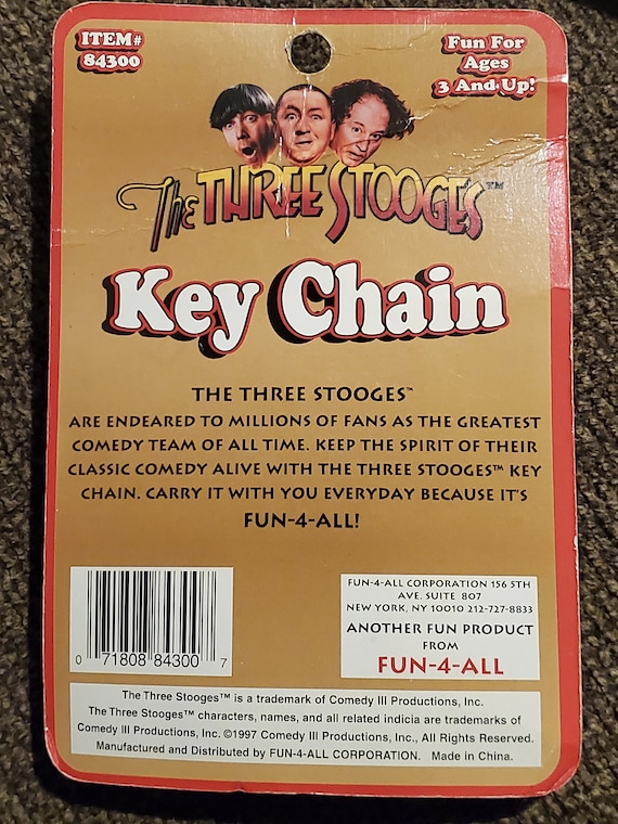 Vintage Three Stooges Keychains - Gem